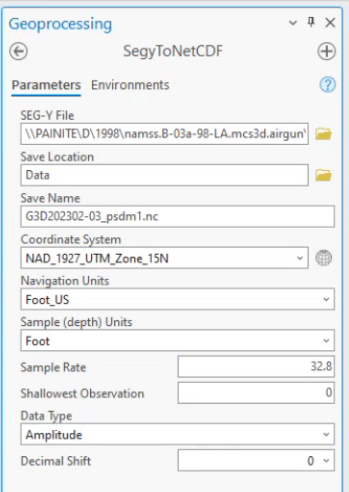 SEG-Y To GIS Conversion Tool
